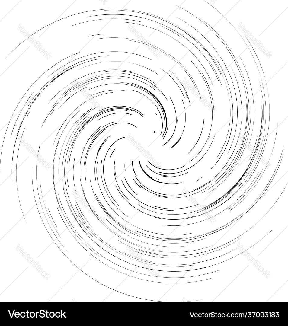 Spiral swirl twirl design element rotating radial Vector Image