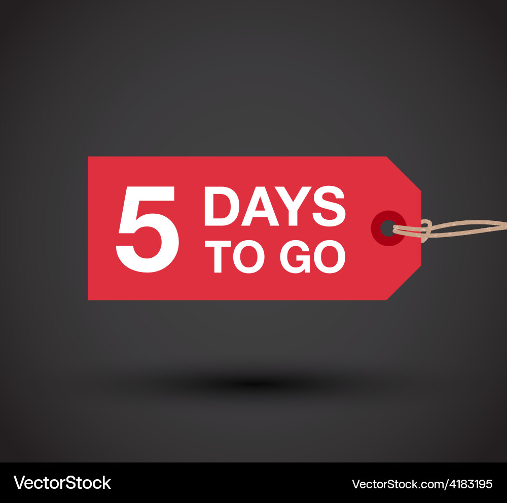 5 days left sale Royalty Free Vector Image - VectorStock