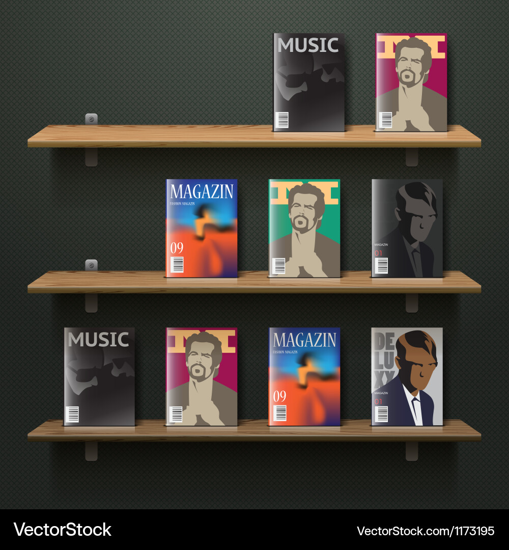 Bookshelf Royalty Free Vector Image - VectorStock