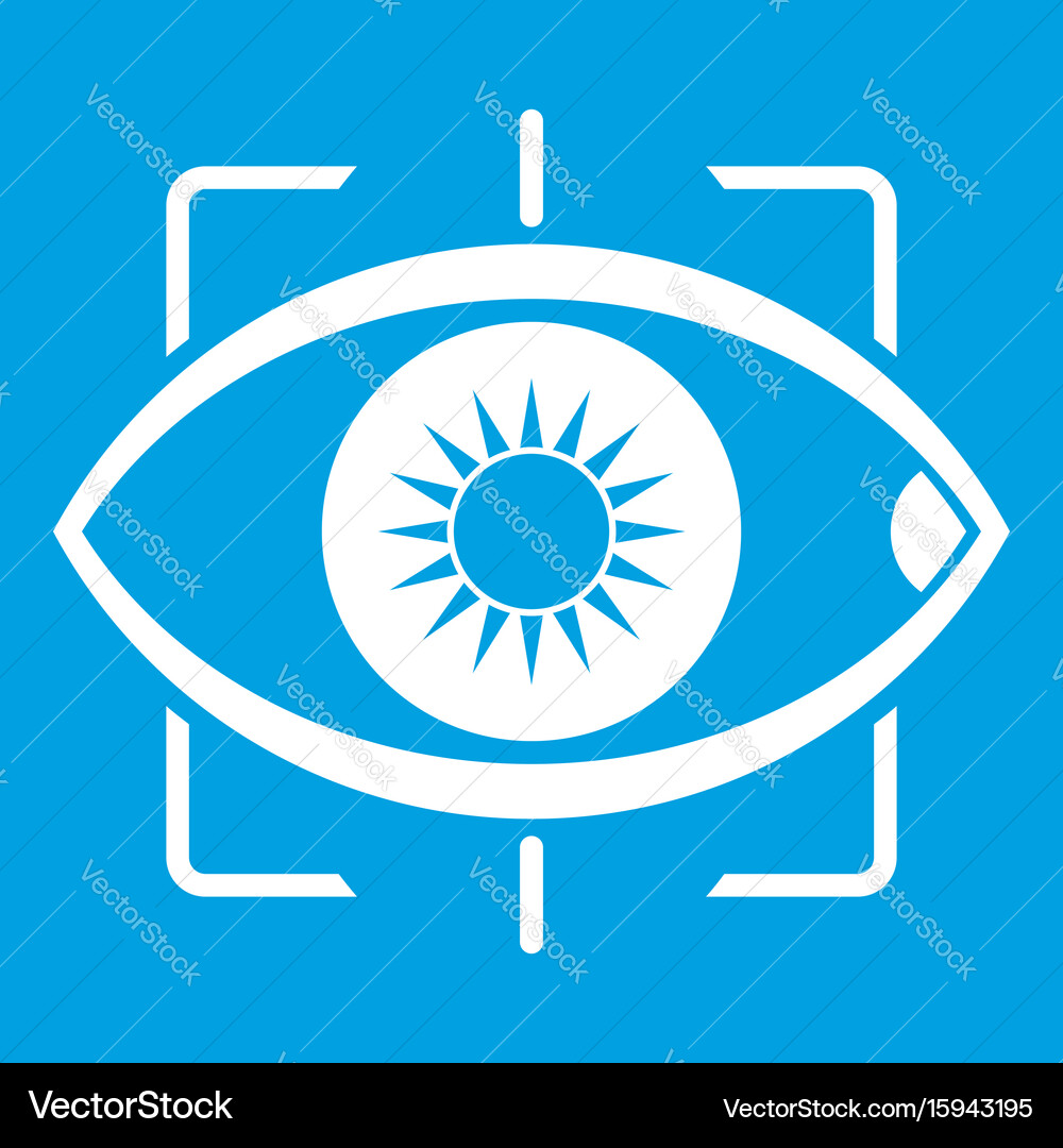 Eye icon white Royalty Free Vector Image - VectorStock