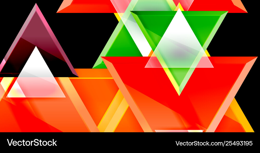 Glossy shiny triangles background Royalty Free Vector Image