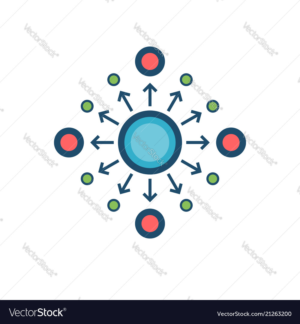 Decentralization flat icon Royalty Free Vector Image Decentralization flat icon Royalty Free Vector Image