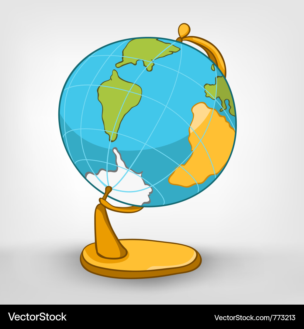 Cartoons world globe Royalty Free Vector Image