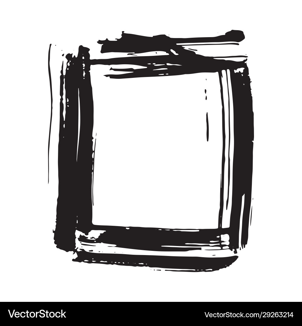 Frame or text box grunge textured hand drawn Vector Image