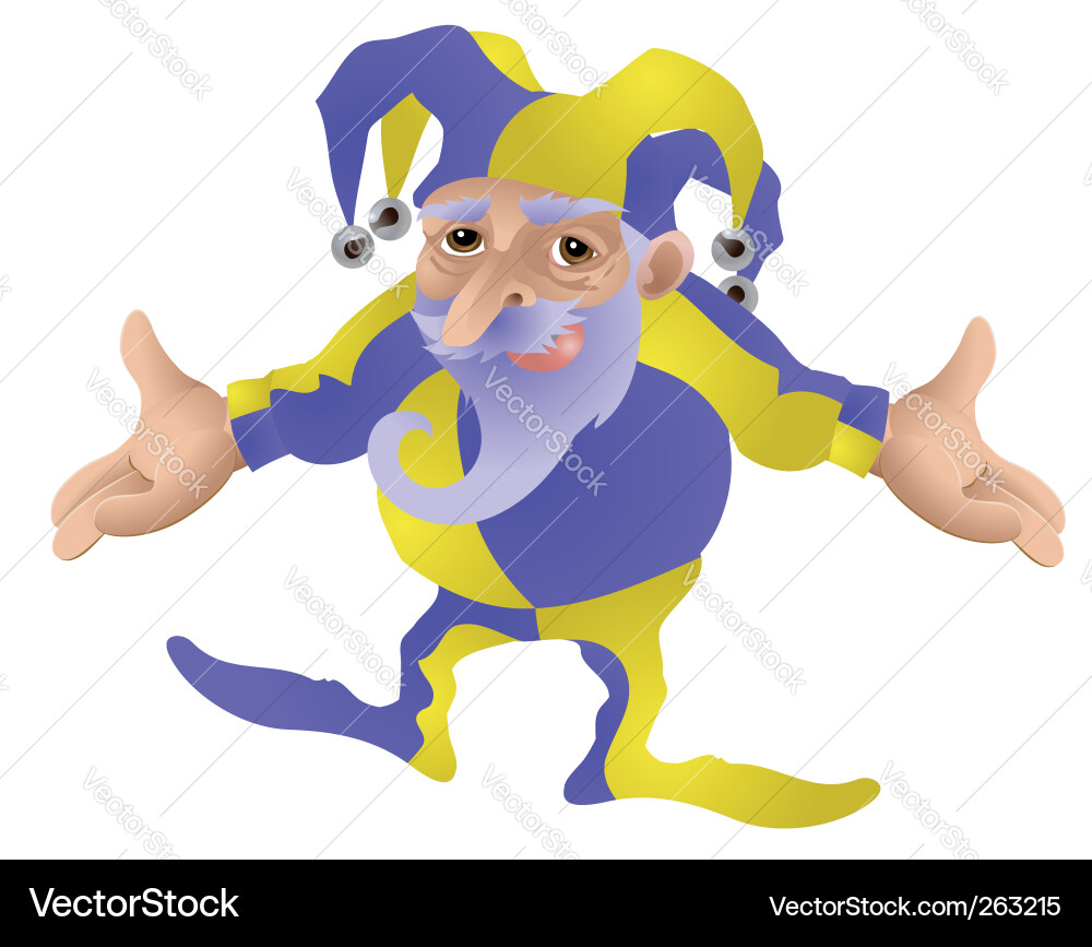Cartoon jester Royalty Free Vector Image - VectorStock