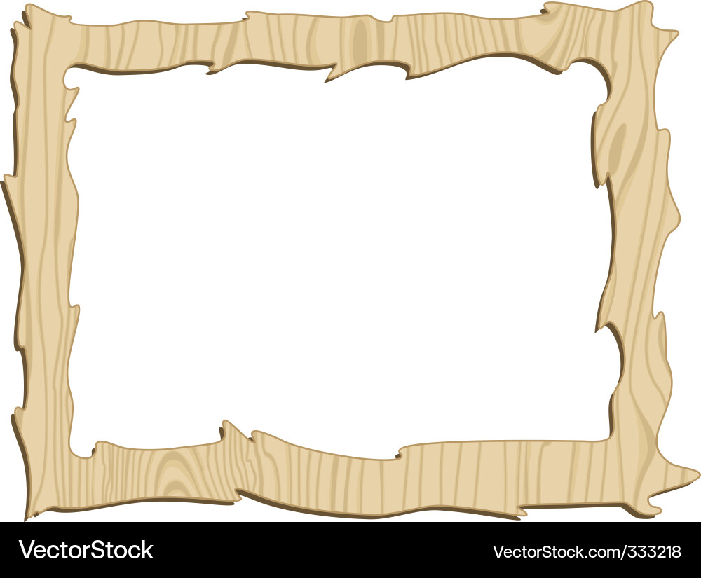 Wooden frame Royalty Free Vector Image - VectorStock
