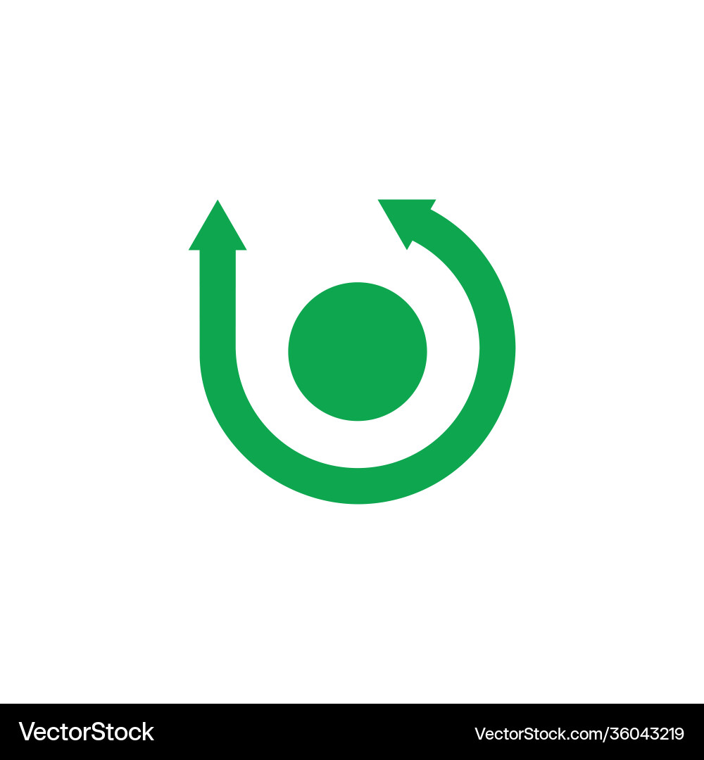 Circle rotation arrows logo Royalty Free Vector Image