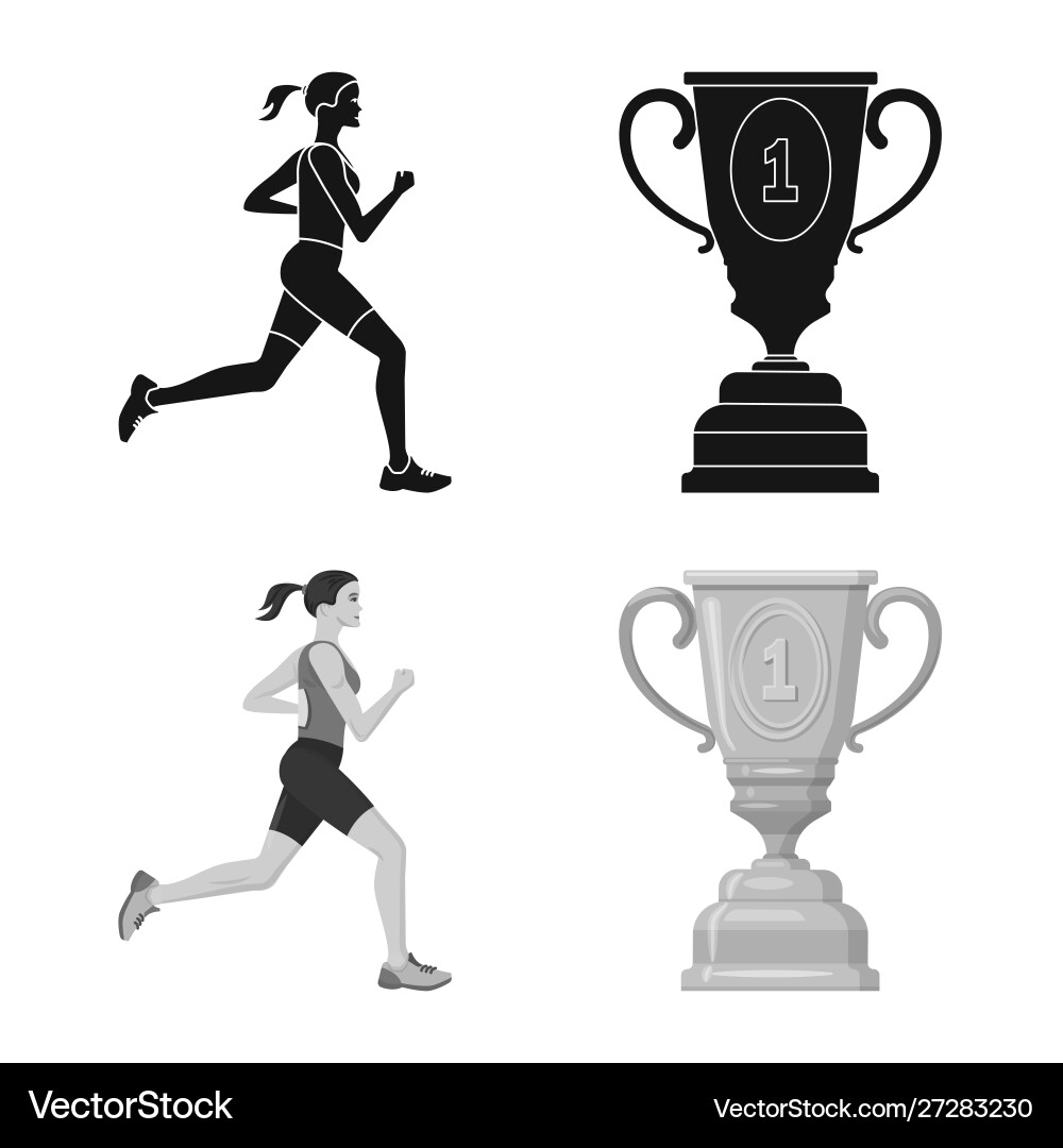 Sport and winner symbol Royalty Free Vector Image