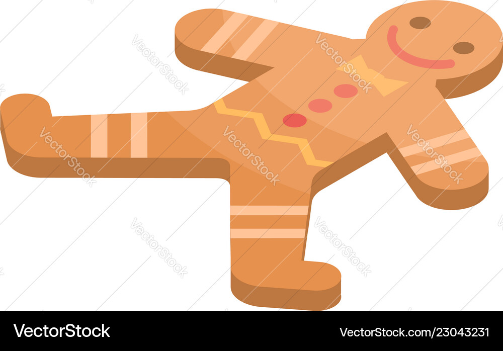Gingerbread icon isometric style Royalty Free Vector Image