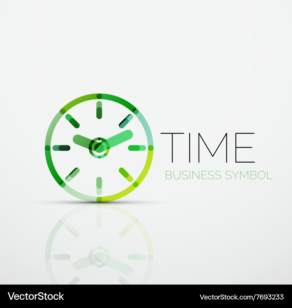 Abstract logo idea time concept or clock Vector Image