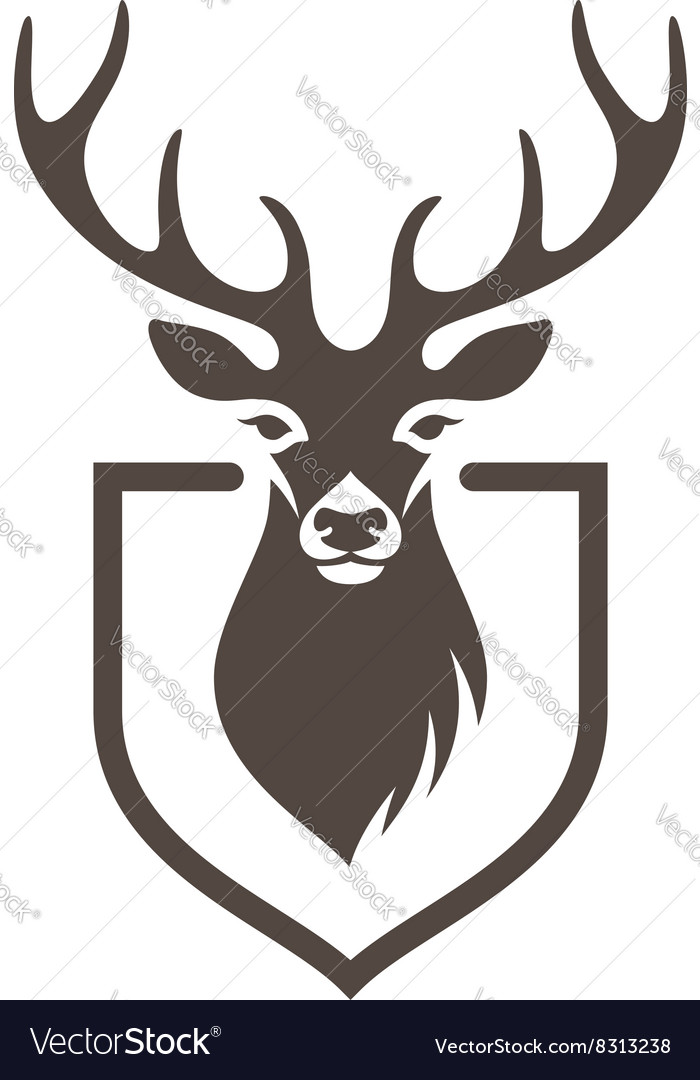 Deer symbol hunt Royalty Free Vector Image - VectorStock