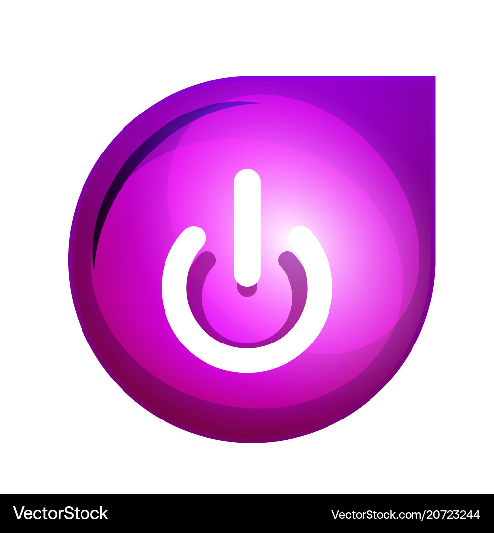 Power button icon start symbol Royalty Free Vector Image