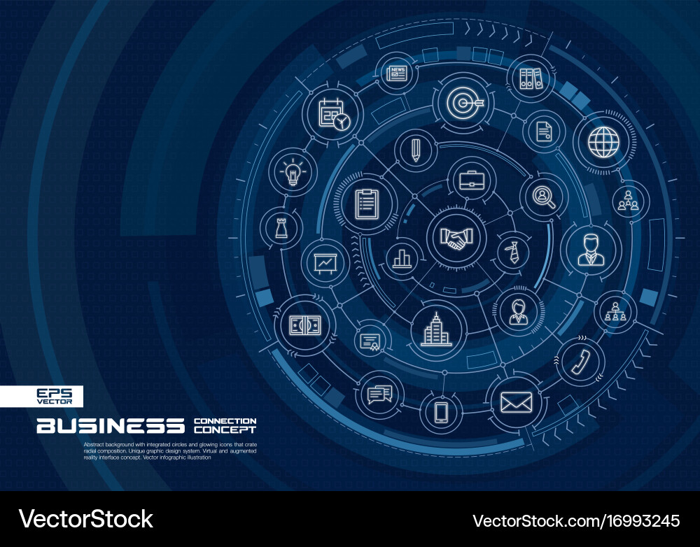 Abstract business strategy background digital Vector Image