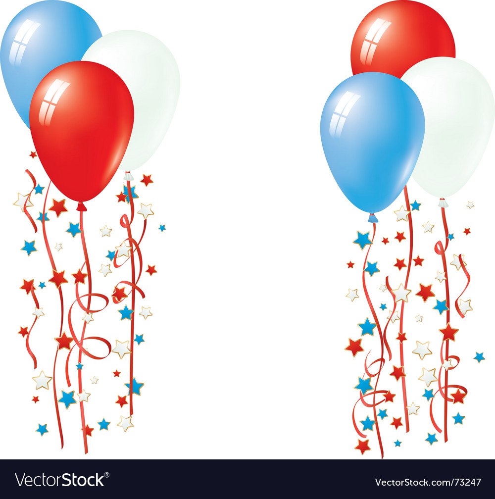 American patriotic balloons Royalty Free Vector Image