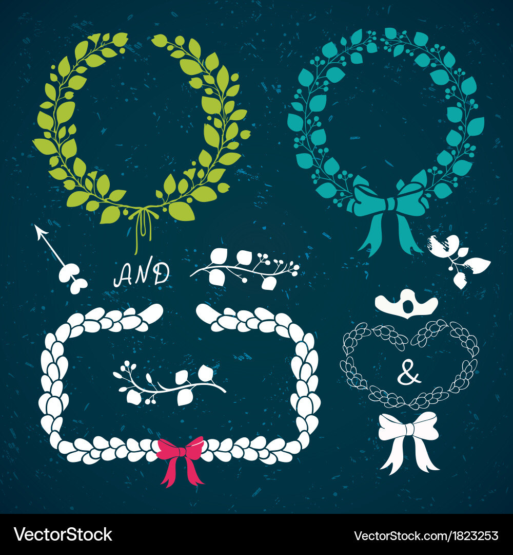 Hand Drawn Laurels Royalty Free Vector Image - VectorStock