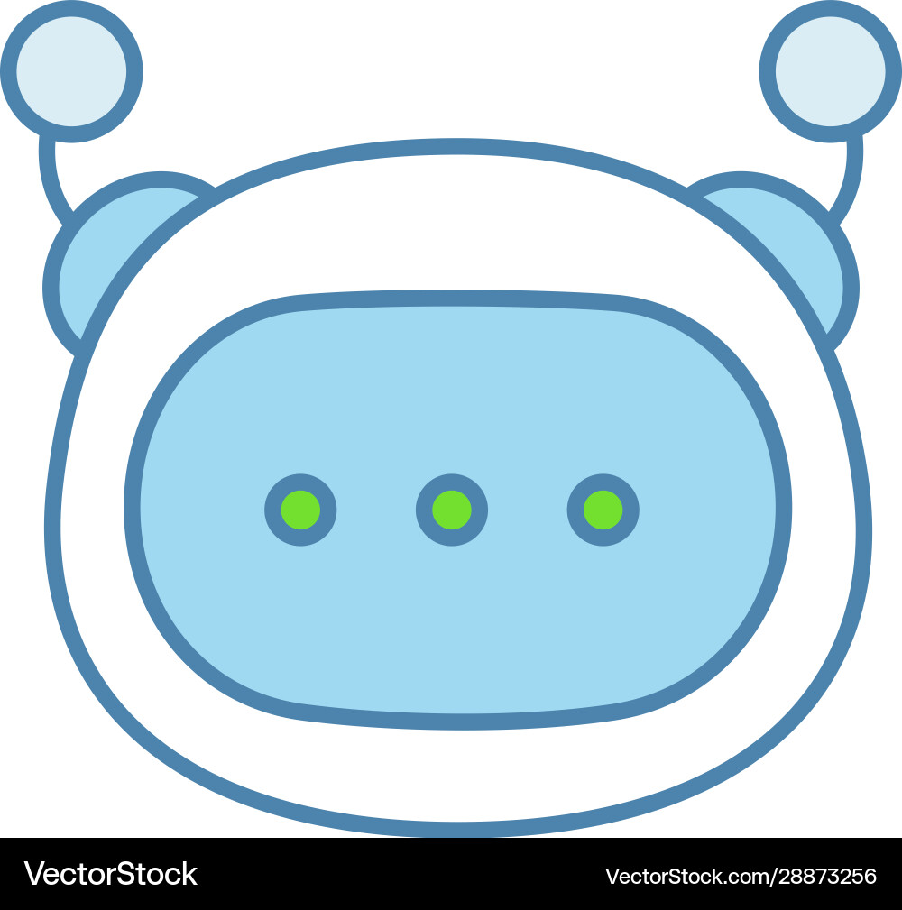 Chatbot message color icon Royalty Free Vector Image