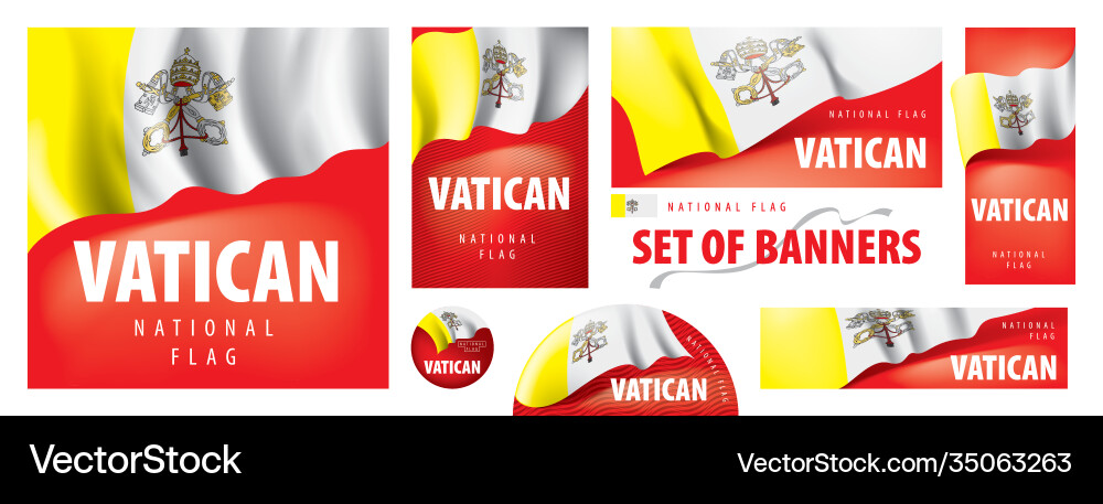 Set banners with national flag Royalty Free Vector Image