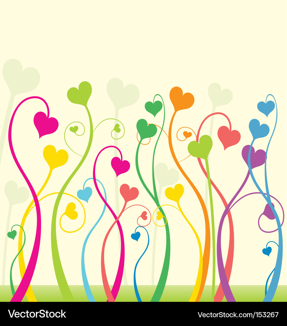 Floral love Royalty Free Vector Image - VectorStock