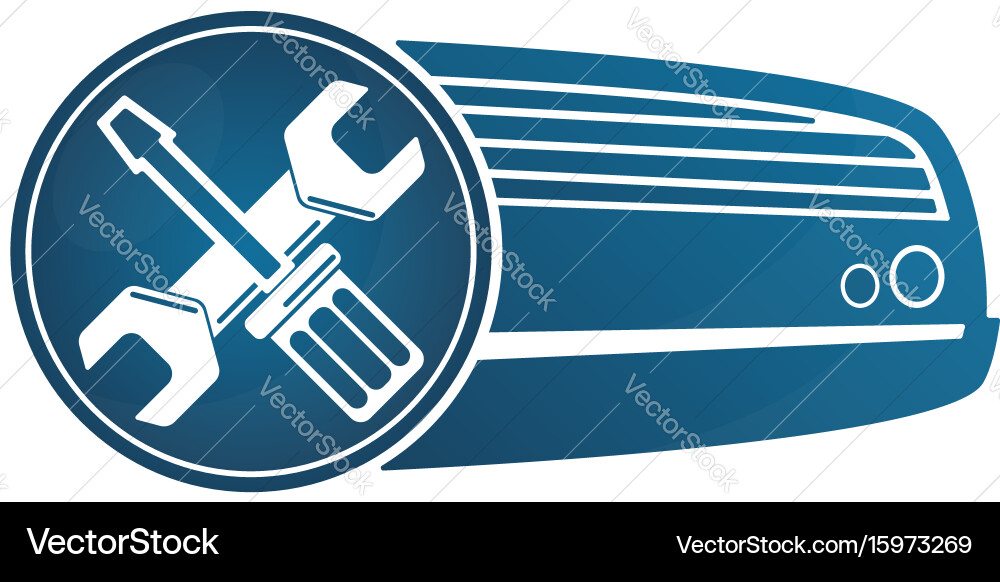 Repair air conditioner Royalty Free Vector Image