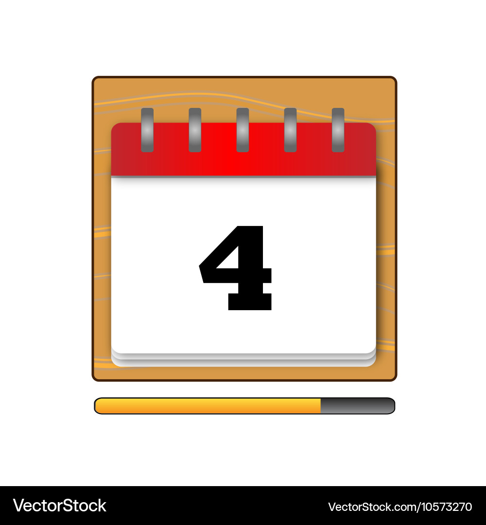 Four day in the calendar Royalty Free Vector Image
