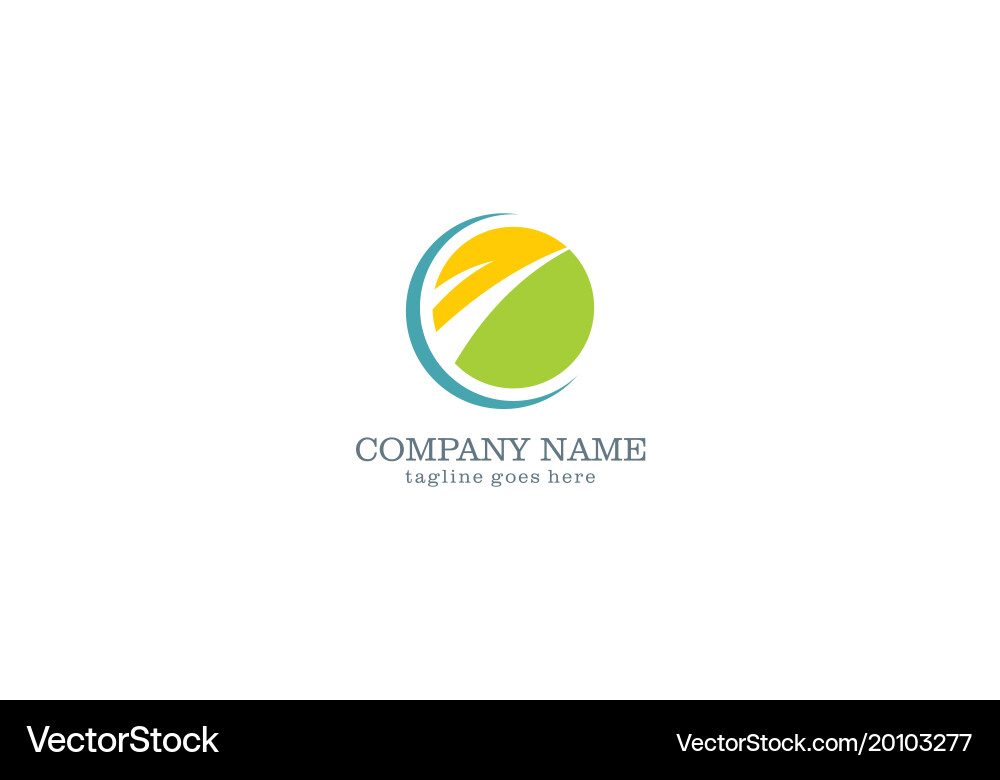 Round business logo design Royalty Free Vector Image