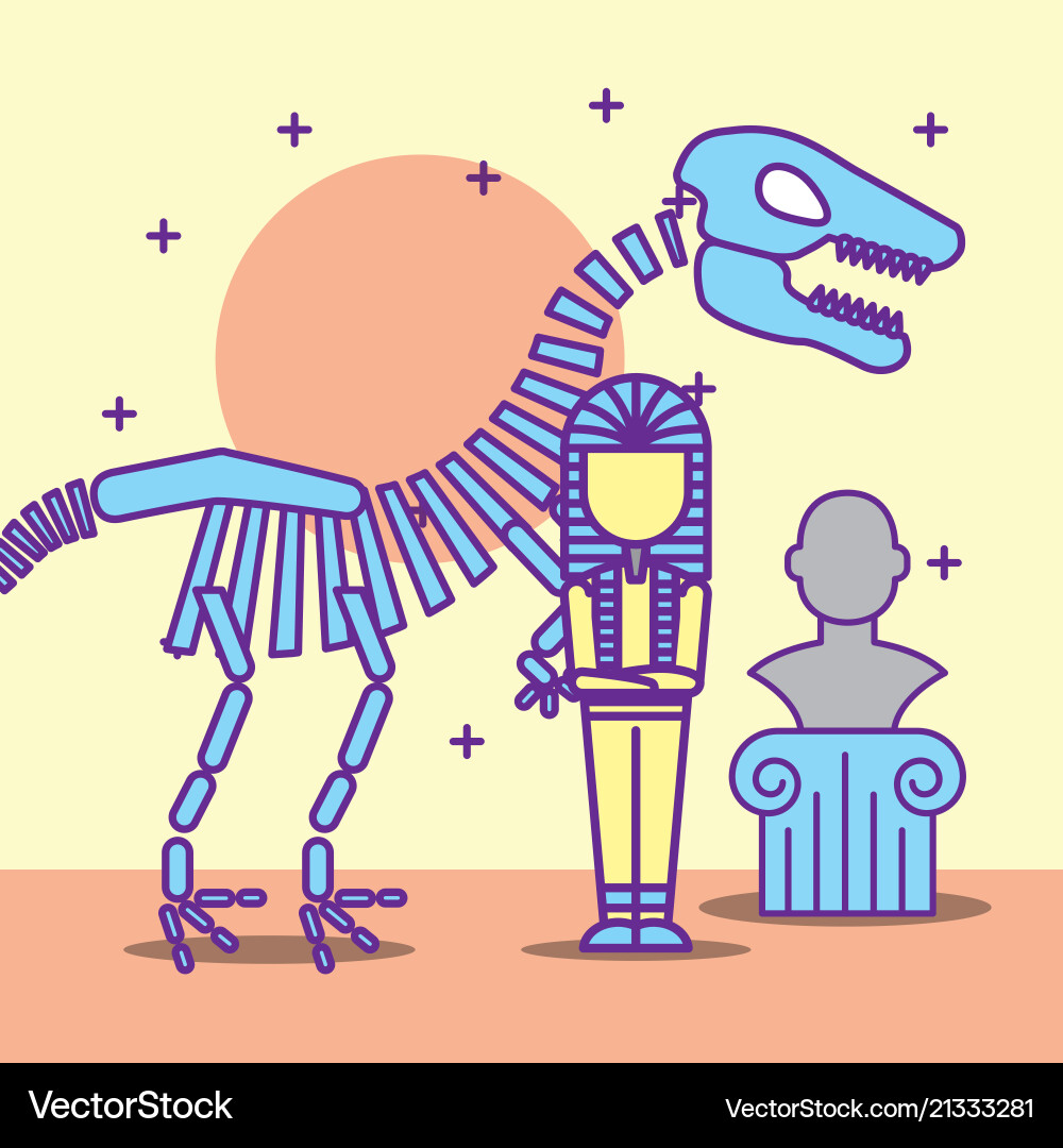 Museum monuments design Royalty Free Vector Image