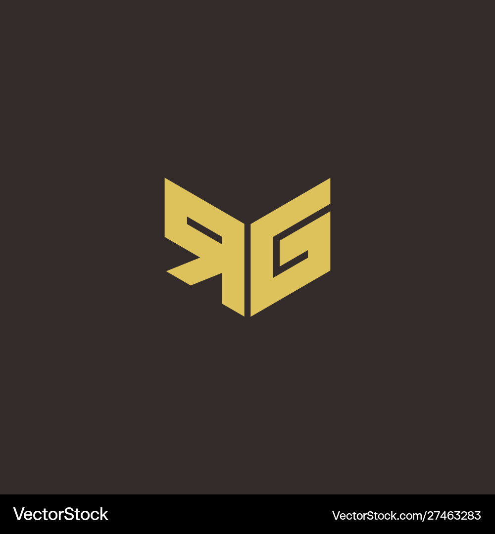 Rg logo letter initial logo designs template Vector Image
