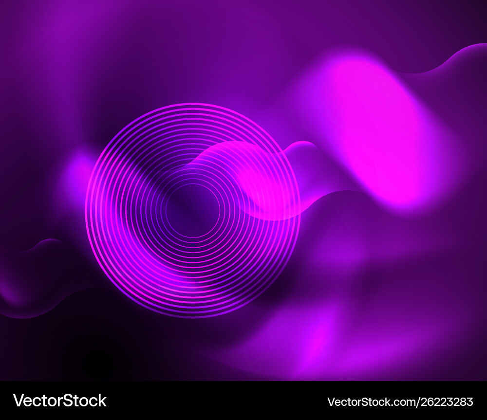 Shiny metallic neon waves design Royalty Free Vector Image