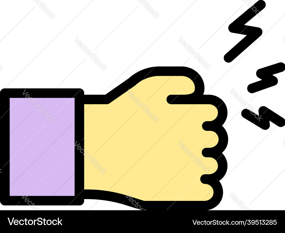 No violence icon color outline Royalty Free Vector Image