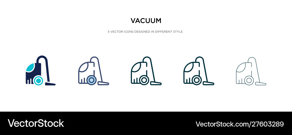 Vacuum icon in different style two colored Vector Image