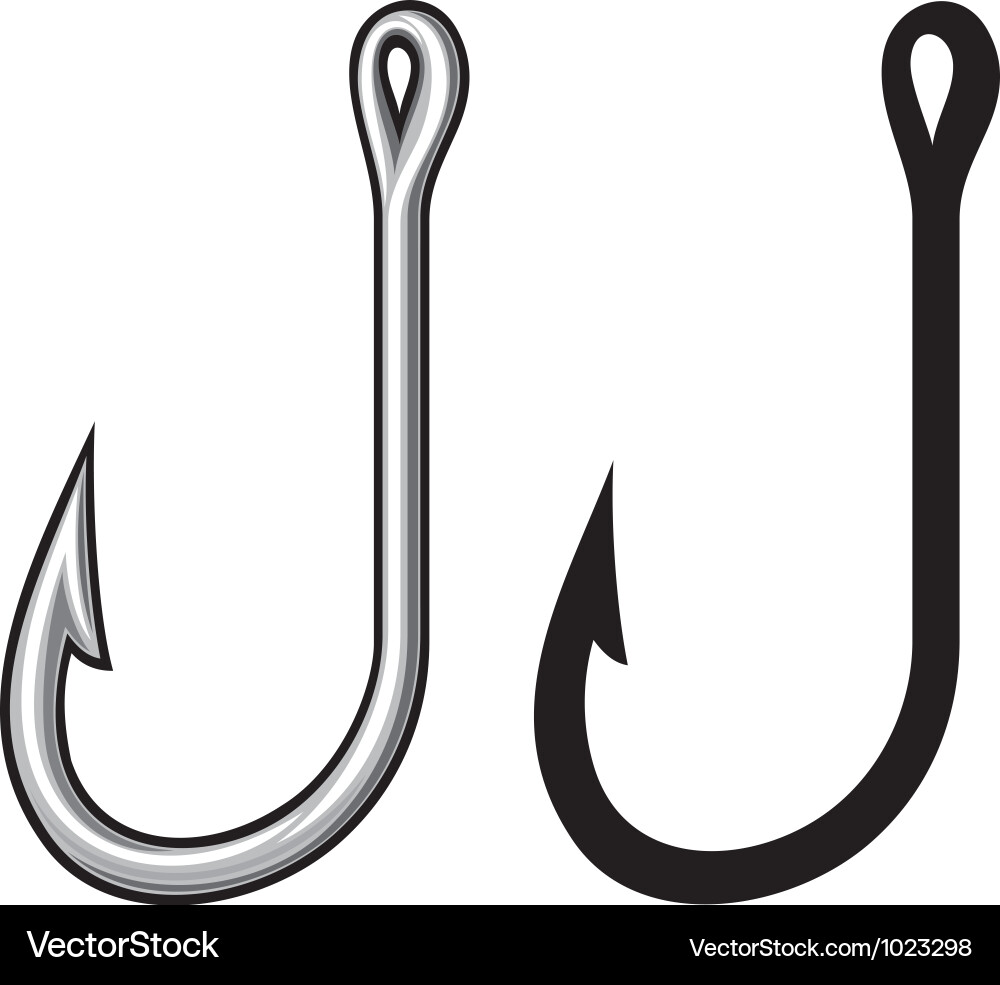 Fishing hook Royalty Free Vector Image - VectorStock
