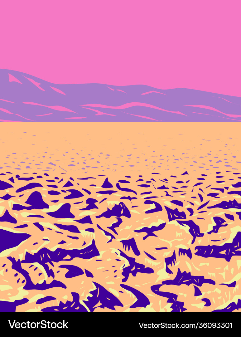 Devils golf course in death valley national park Vector Image