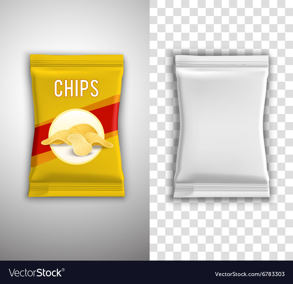 Chips packaging design Royalty Free Vector Image