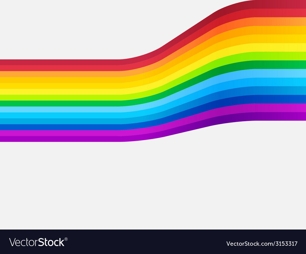 Rainbow curve bg Royalty Free Vector Image - VectorStock