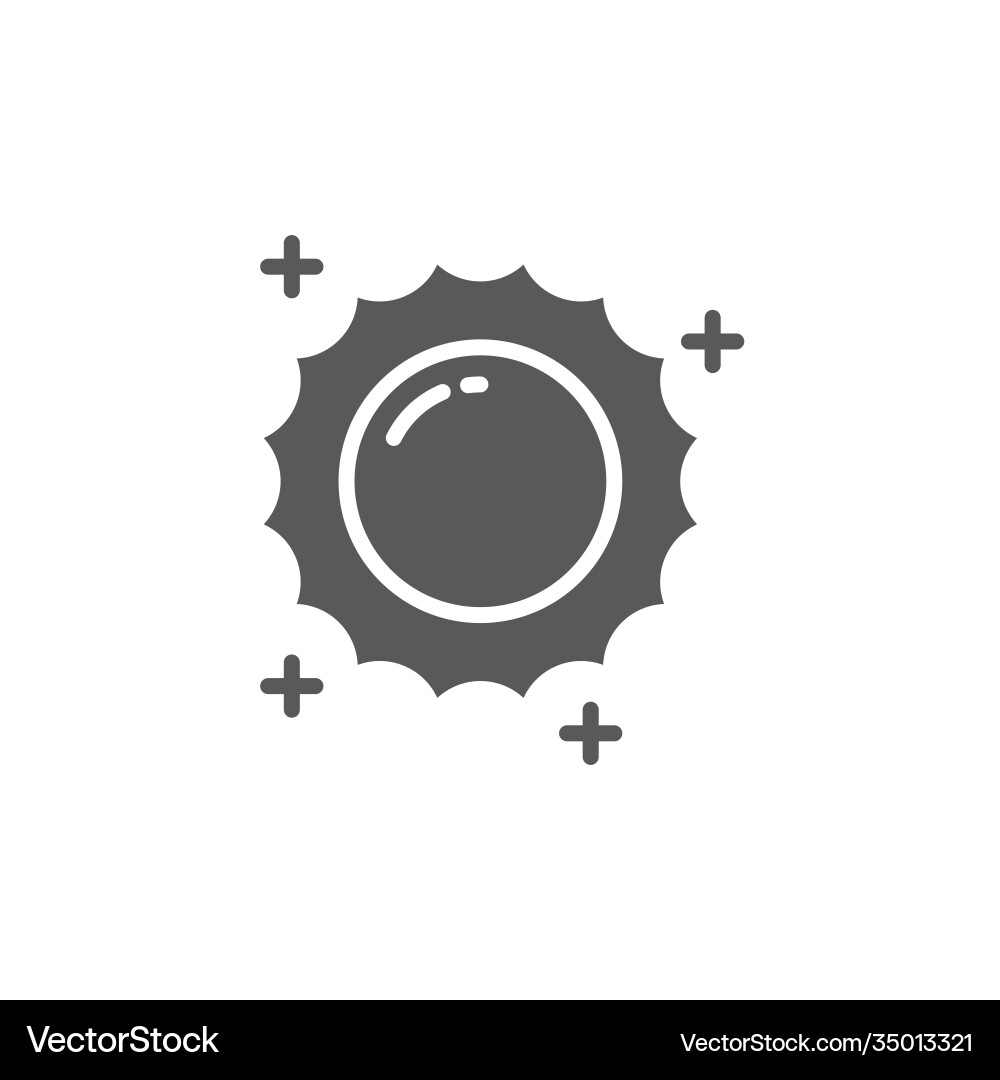 Solar star icon symbol isolated on white Vector Image