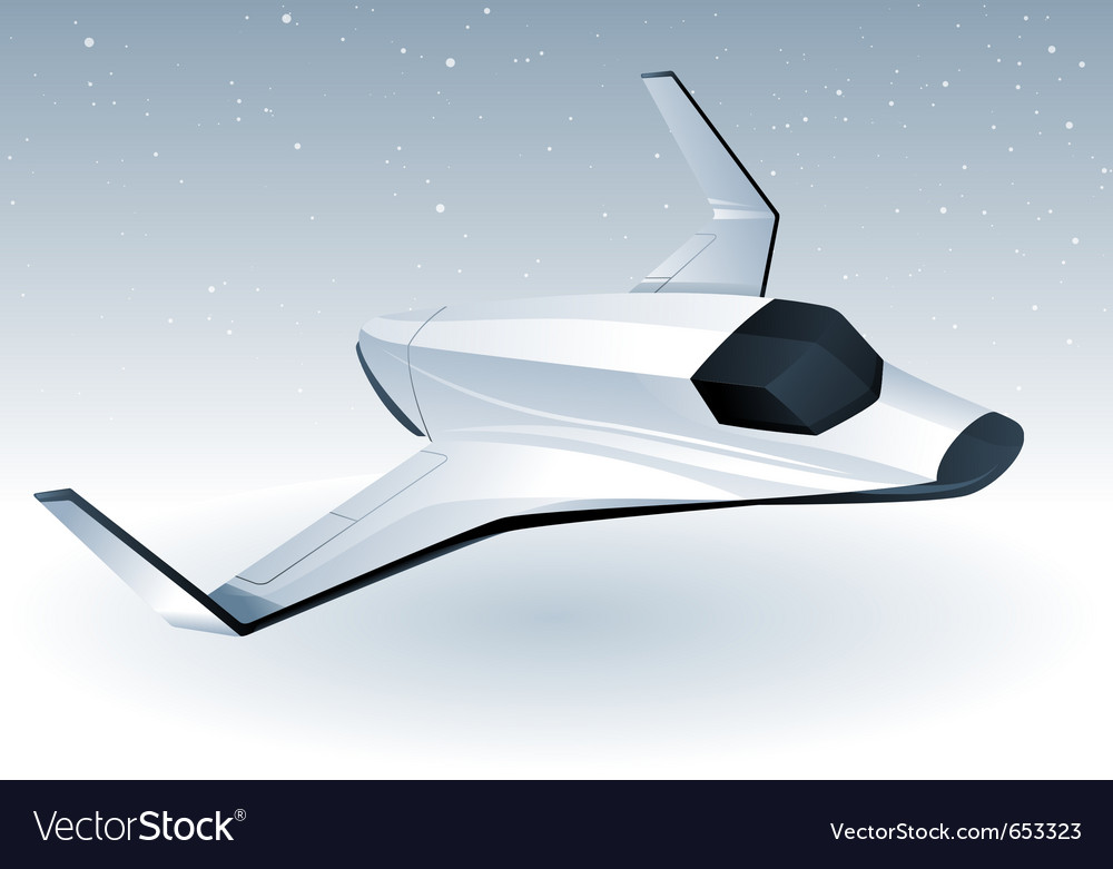 Futuristic space shuttle Royalty Free Vector Image