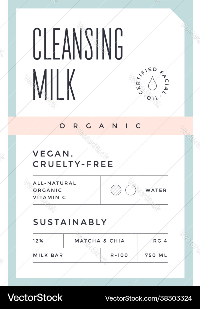 Minimal label typographic modern vintage label Vector Image