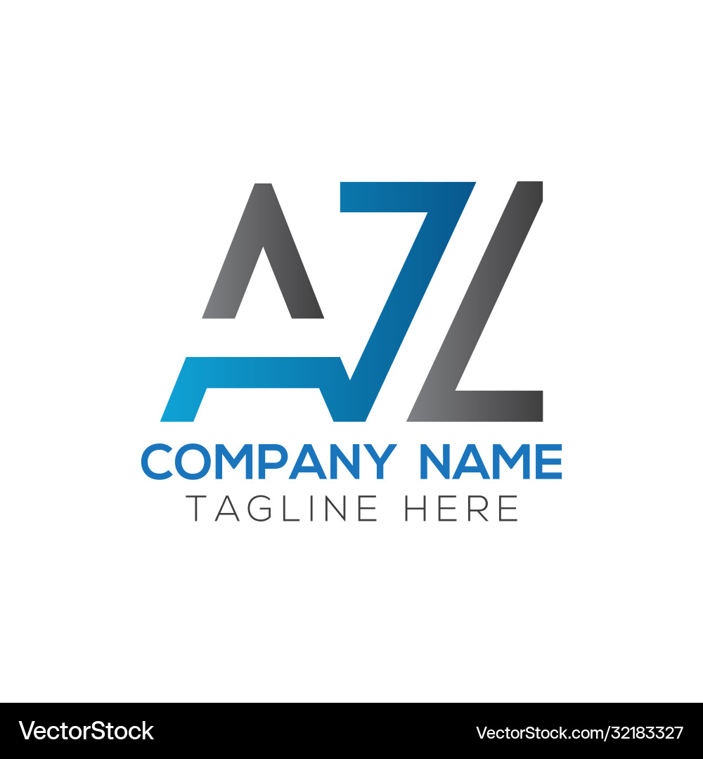 Initial az letter logo design modern business Vector Image