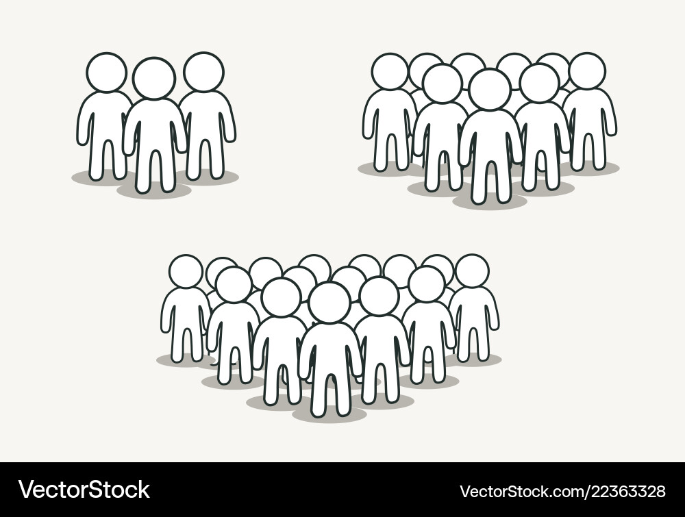 People icon set in trendy flat style isolated Vector Image