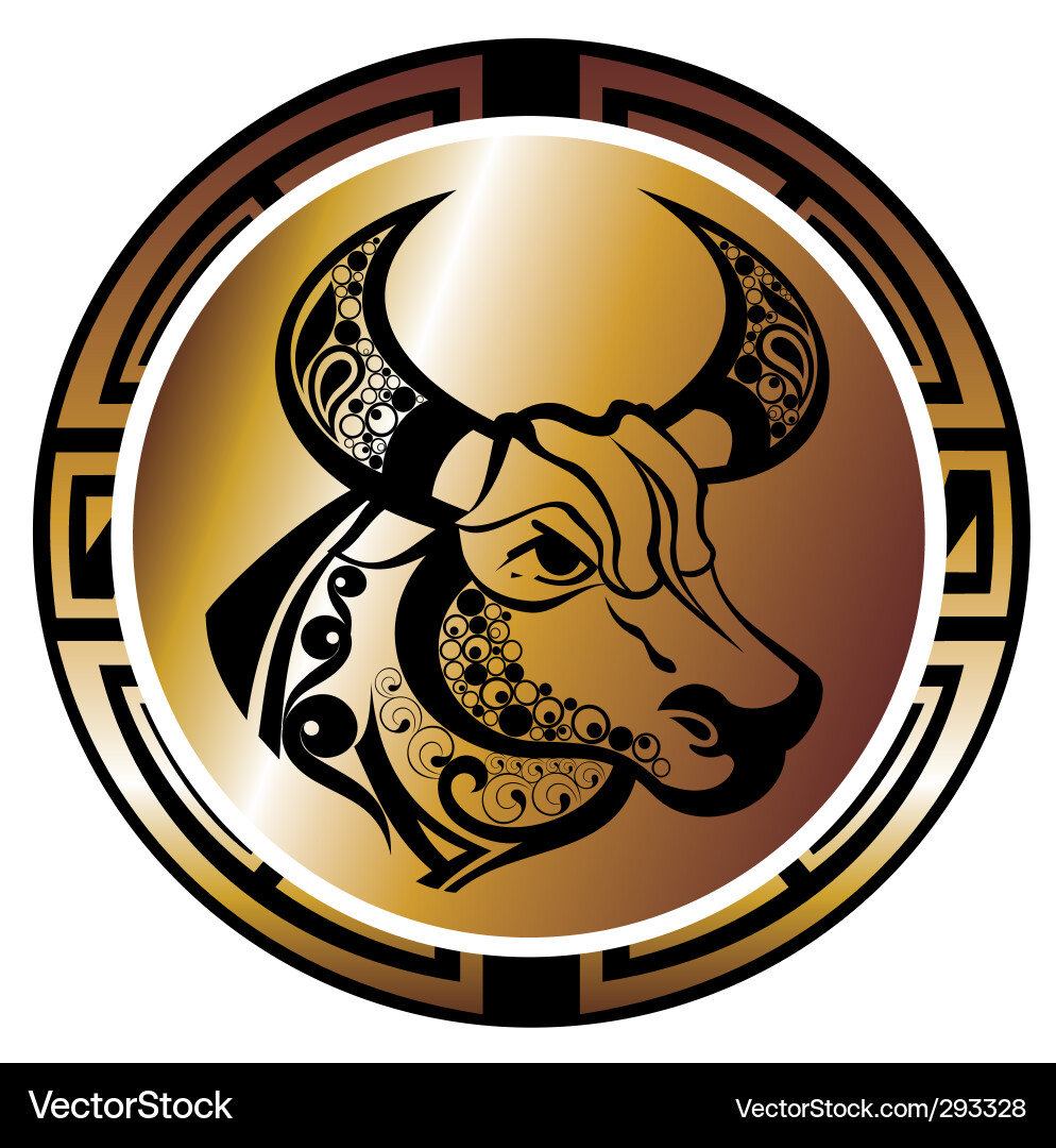 Zodiac signs taurus Royalty Free Vector Image - VectorStock