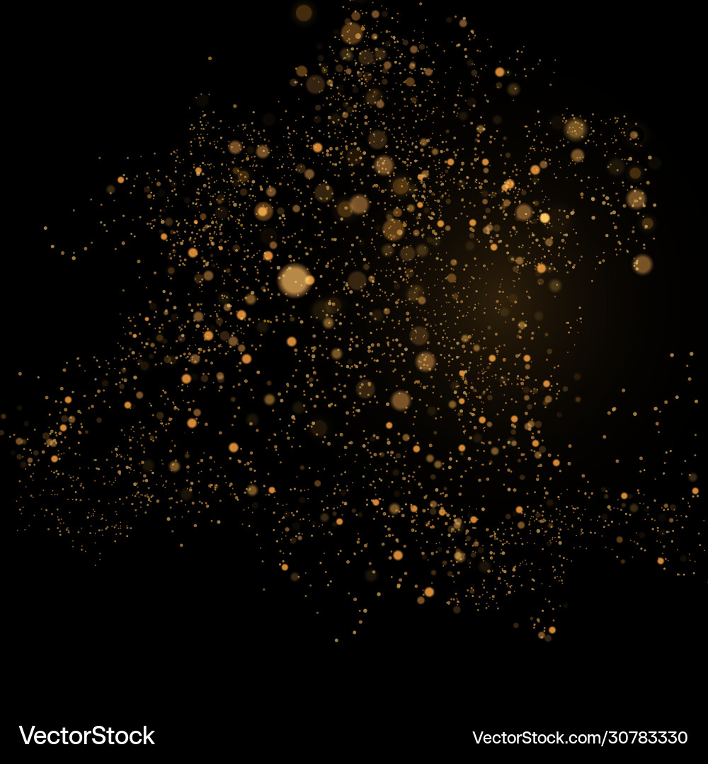 Beautiful yellow dust Royalty Free Vector Image