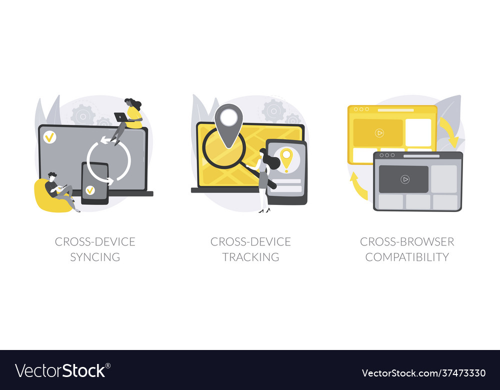 Multi-device compatibility abstract concept Vector Image Multi-device compatibility abstract concept Vector Image
