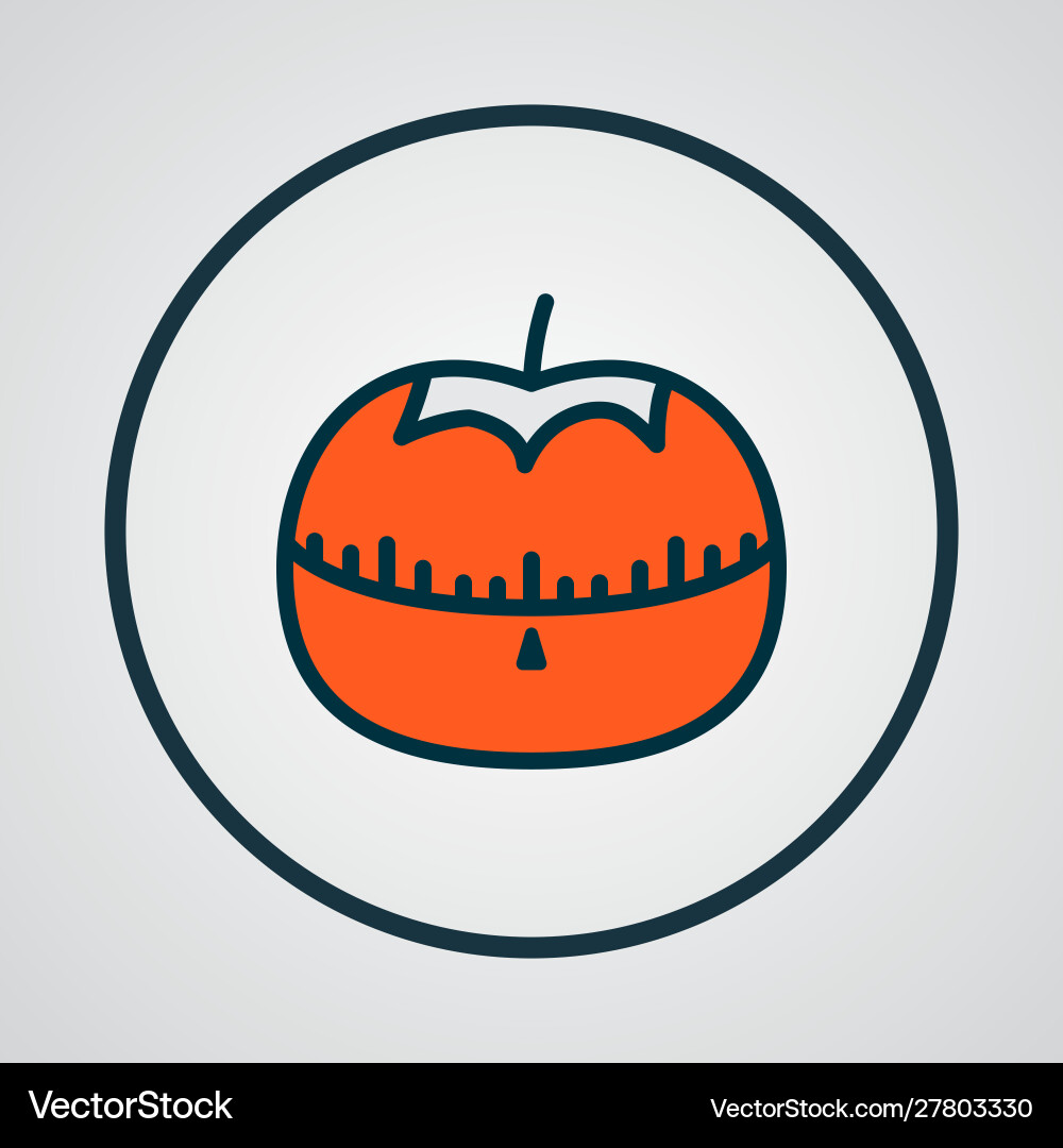 Tomato timer icon colored line symbol premium Vector Image