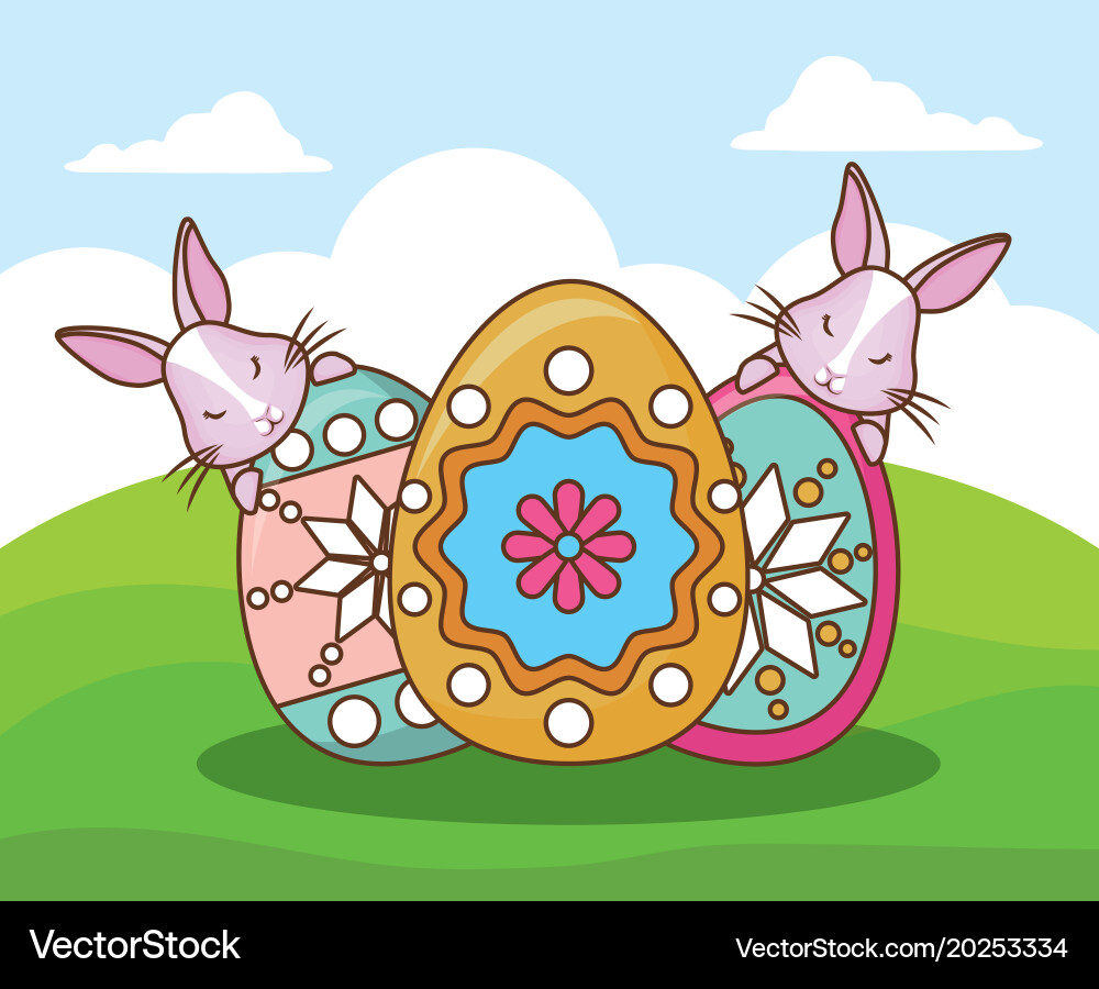 Happy easter day design Royalty Free Vector Image