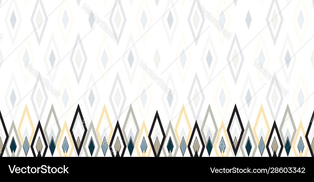 Diamonds in sky border create Royalty Free Vector Image
