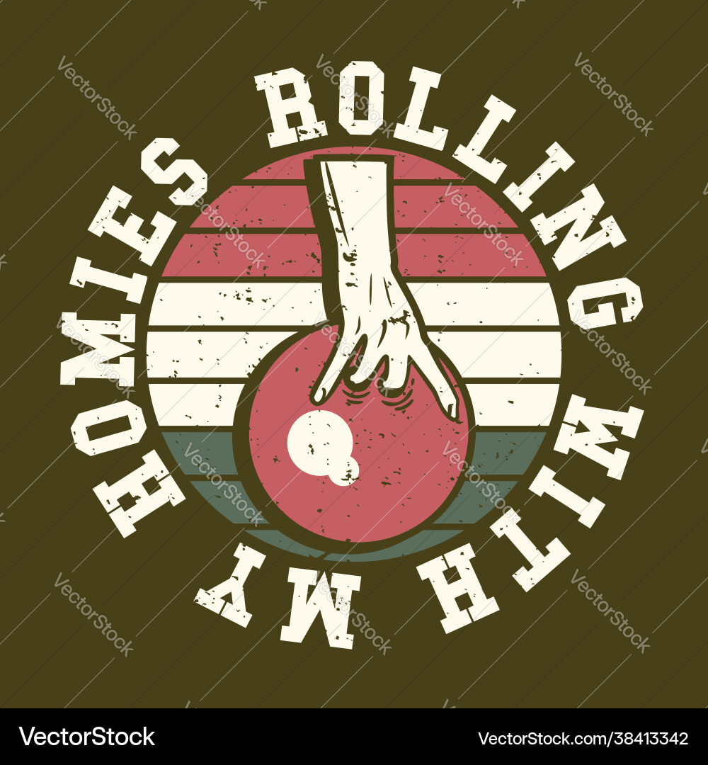 Logo design description rolling with my homies Vector Image