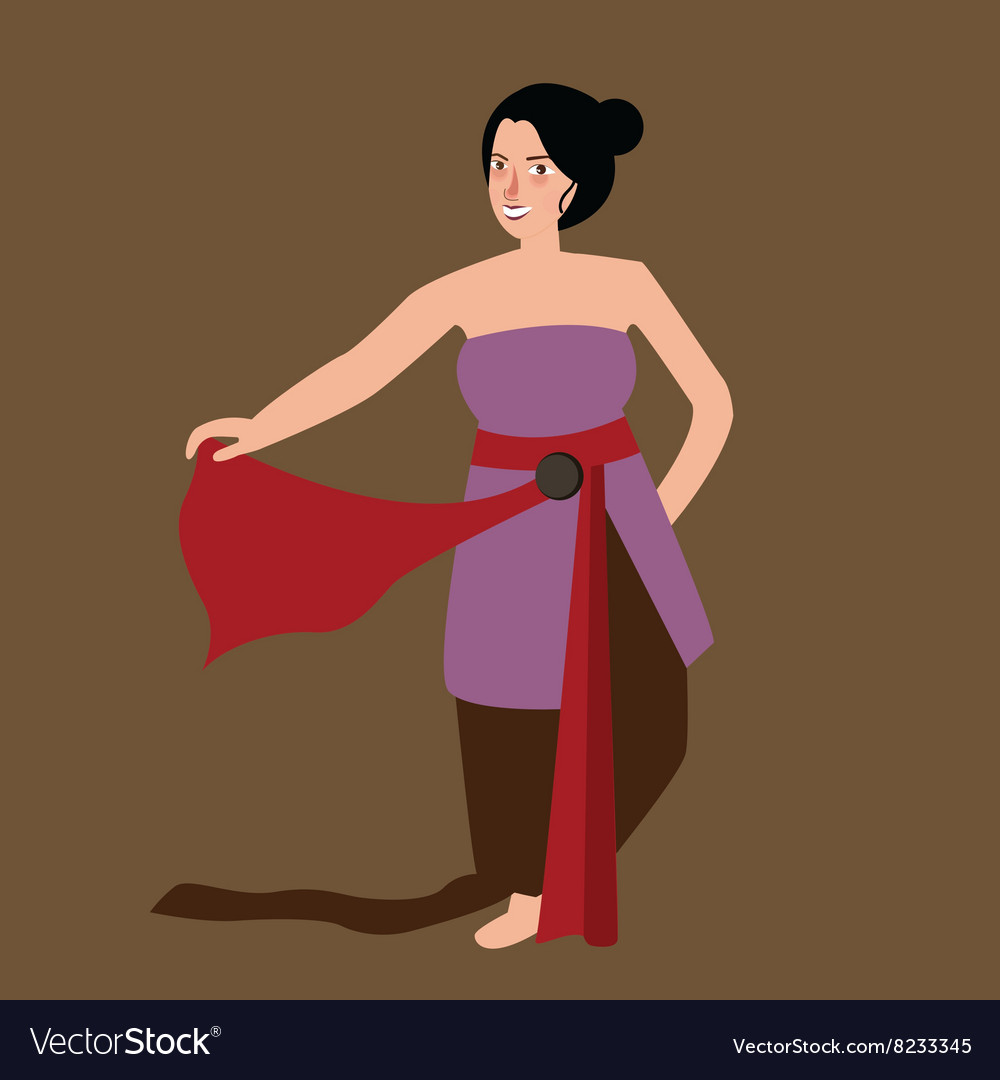 Javanese java woman traditional dance performance Vector Image