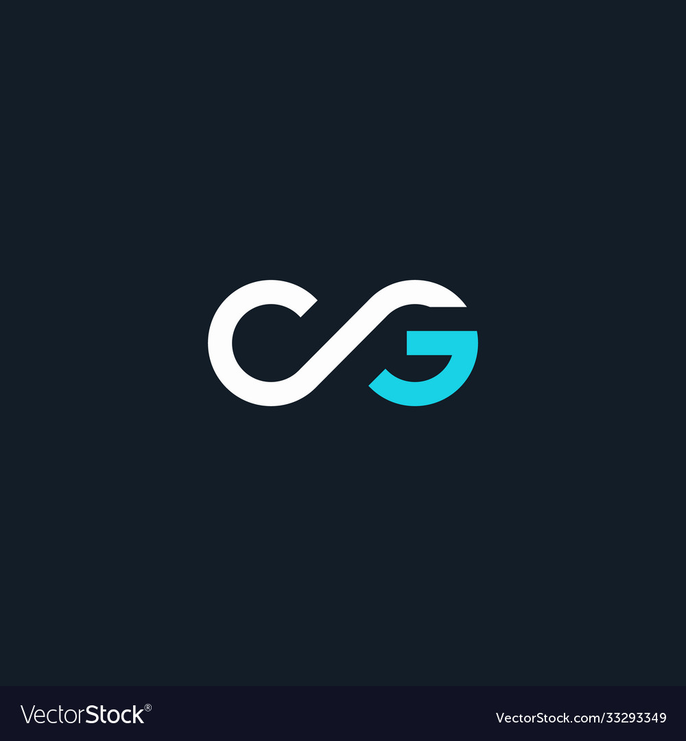Initial logo cg infinity geometric Royalty Free Vector Image