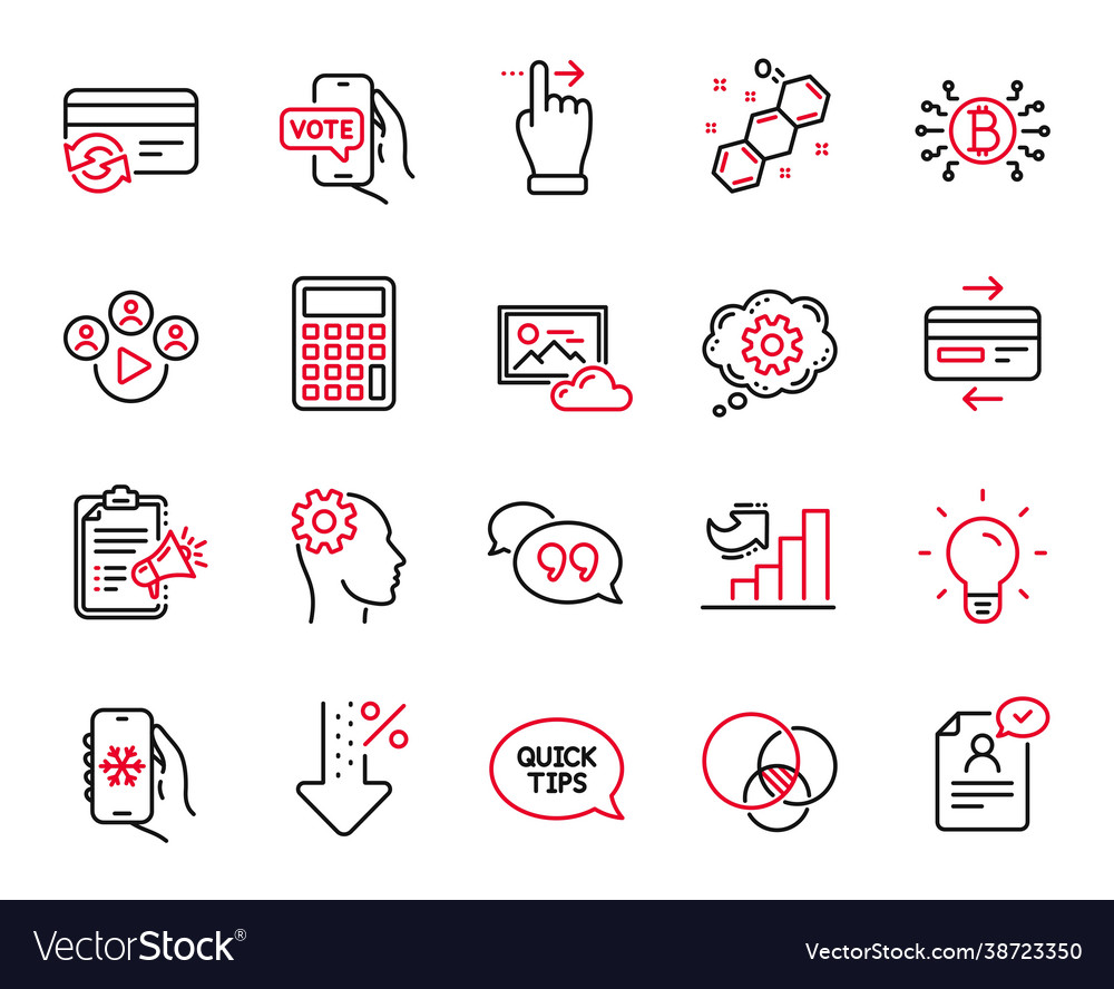 Set technology icons related to resume Royalty Free Vector Set technology icons related to resume Royalty Free Vector
