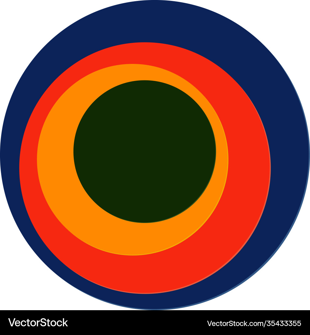 Round palette four colors on a white Royalty Free Vector